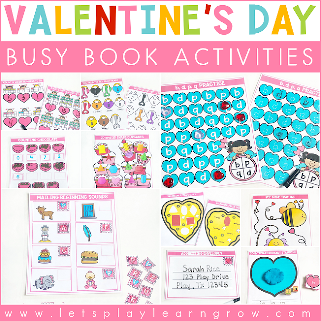 Valentine's Day Busy Book Activities | Lets Play.Learn.Grow