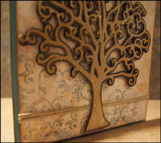 Altered Scrapbooking: Swirly Tree Card
