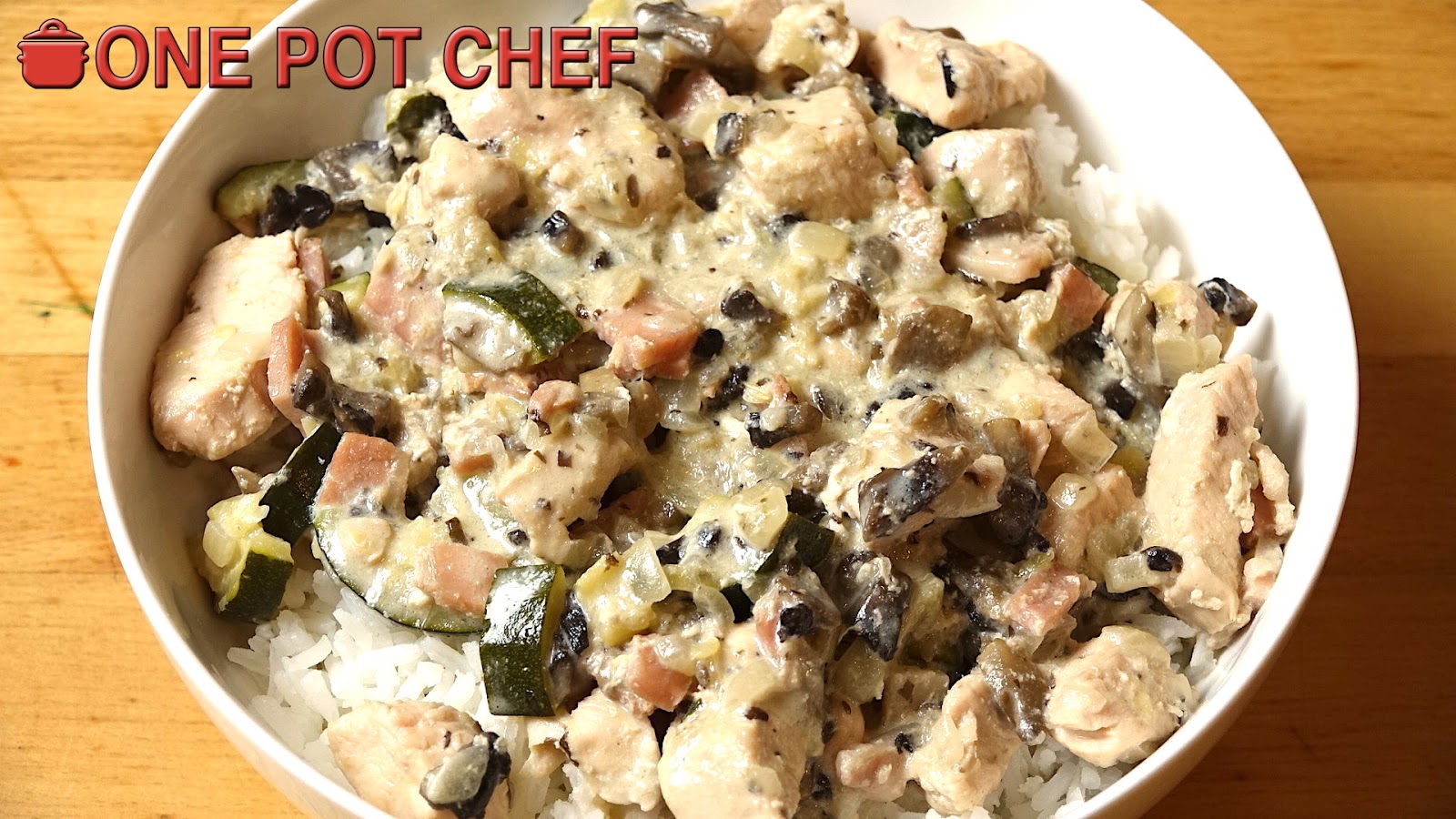 The One Pot Chef Show: Creamy Bacon and Mushroom Chicken | One Pot Chef