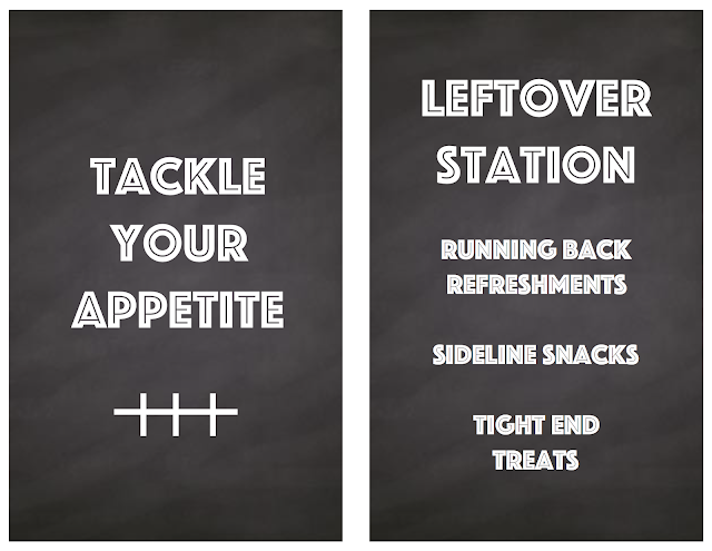 Football Party Leftovers Station + FREE PRINTABLES - LAURA'S little PARTY