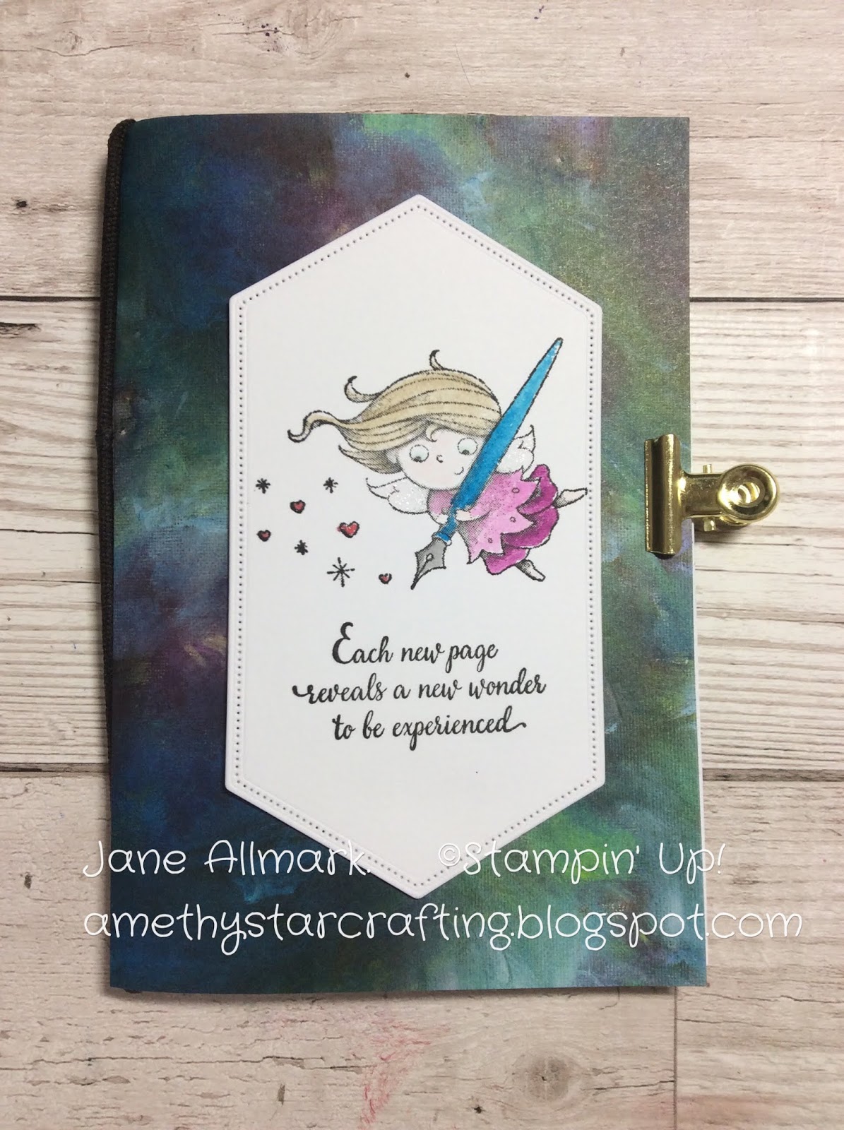 Crafting With Jane: Easiest DIY Notebook ever, using Stampin Up New Wonders