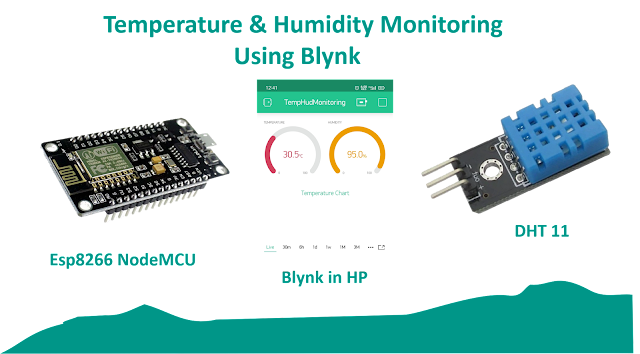 ESP8266 NodeMCU DHT11 Blynk - Monitoring Temperature & Humidity Using ESP8266 DHT11 and Blynk ...