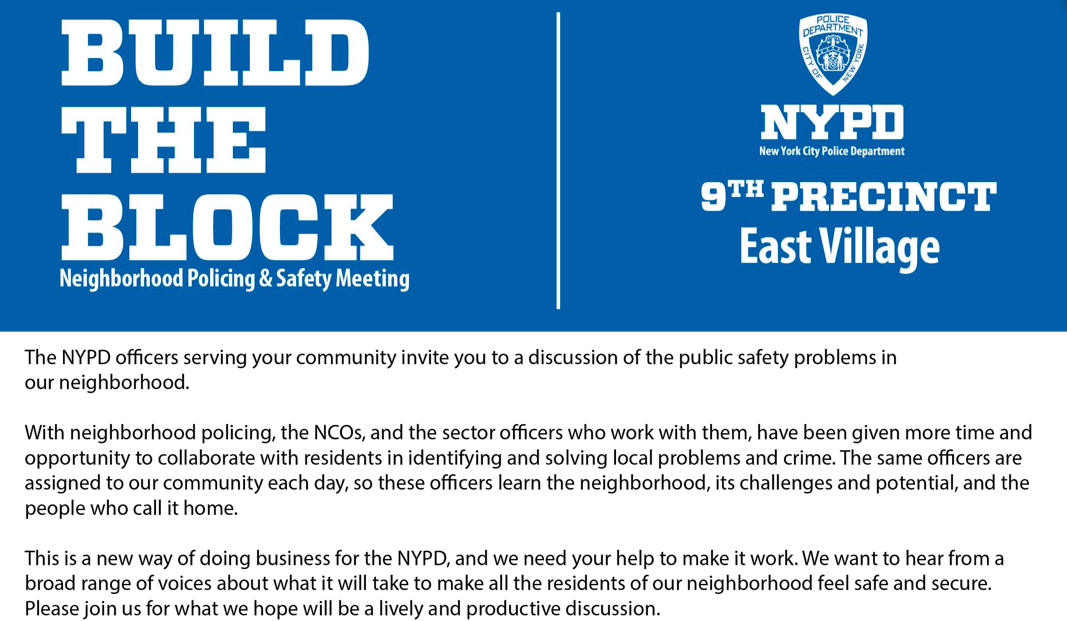 EV Grieve: Here's the rest of the 9th Precinct's Sector Safety Summit ...