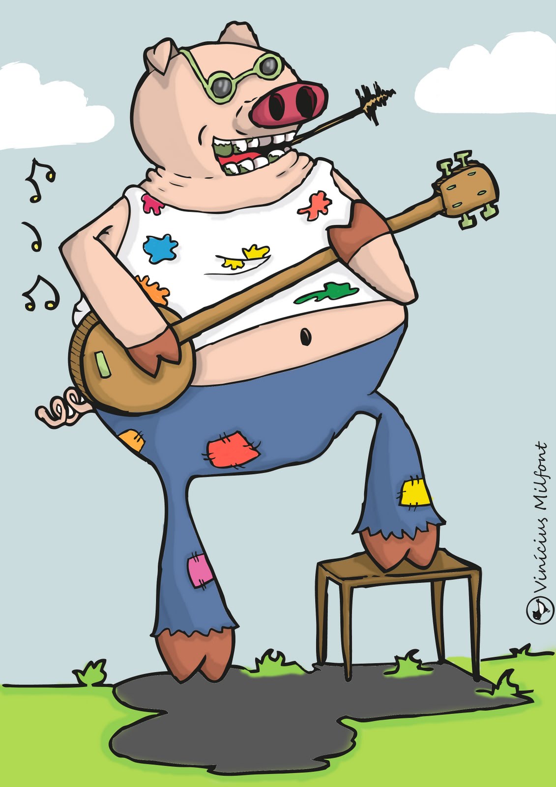 Dueling Banjo Pigs: Vinícius Milfotn: Crazy Pig
