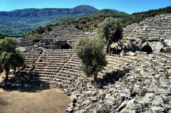 Η αρχαία Ελληνική πόλη της Καρίας Κάουνος ή Καύνος, στην Μικρά Ασία ...