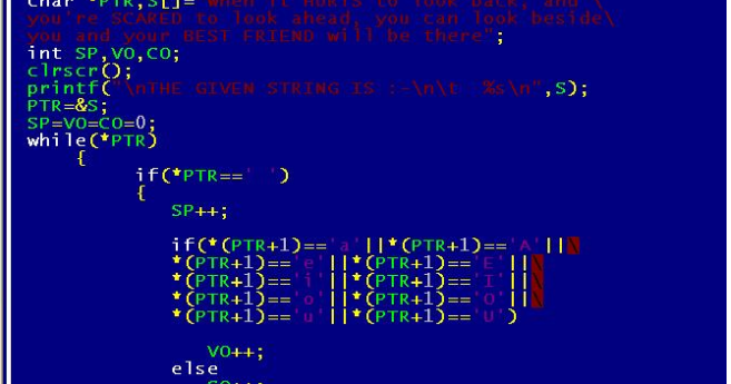 C Program to count vowels, consonants etc.