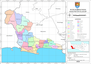 Peta Administrasi Kabupaten Cilacap, Provinsi Jawa Tengah ~ NeededThing