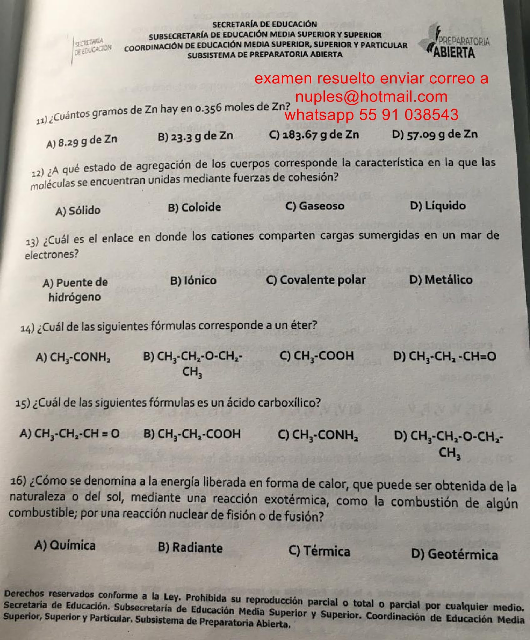 examenes reales preparatoria abierta: guias nuples prepa abierta
