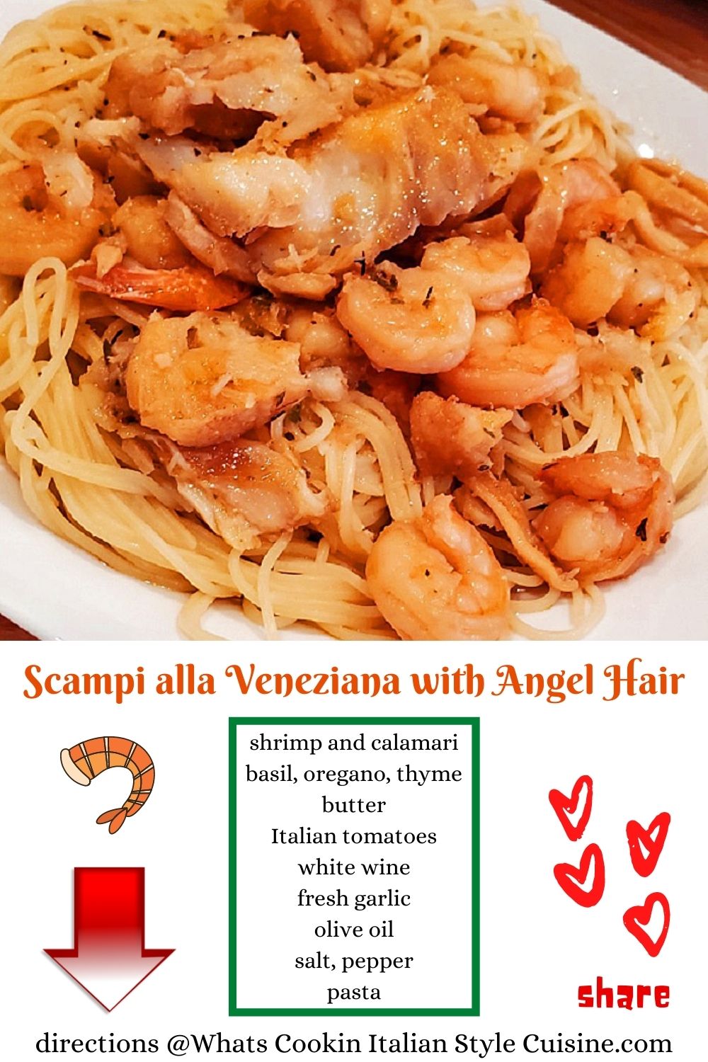 Scampi alla Veneziana with Angel Hair | What's Cookin' Italian Style ...