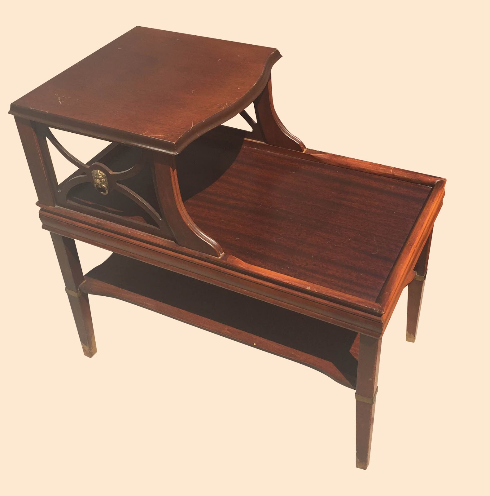 Uhuru Furniture & Collectibles: Vintage Bi-level End Table - $25 SOLD