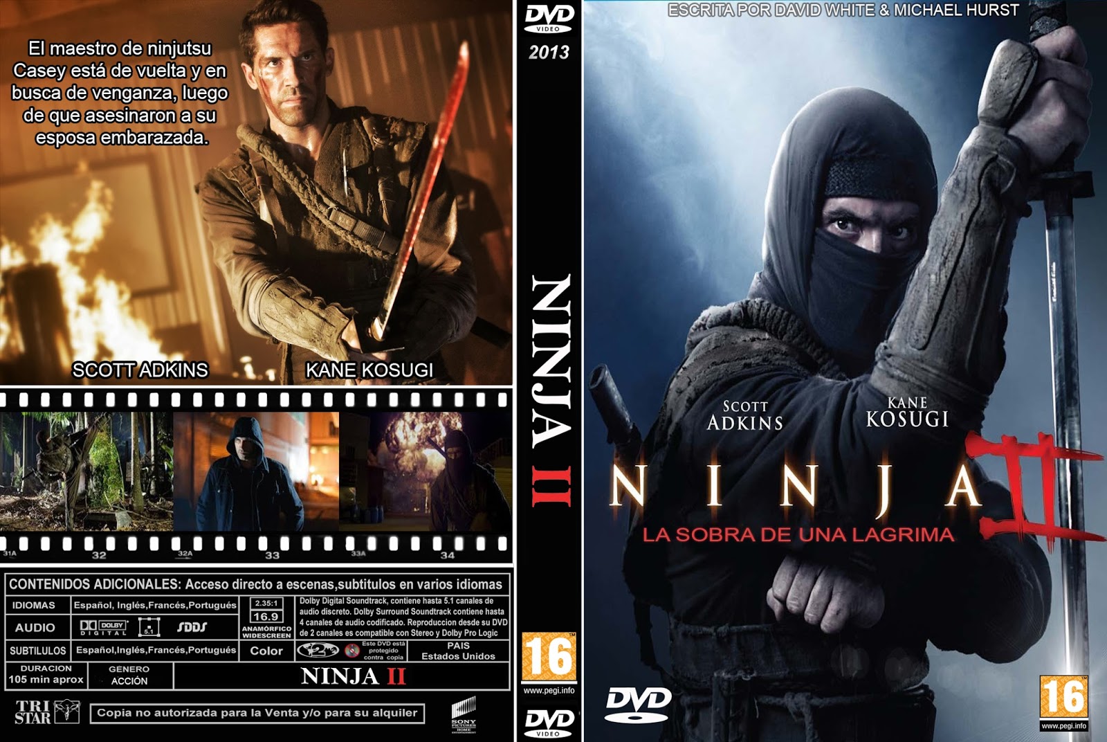 PB | DVD Cover / Caratula FREE: NINJA II - SHADOW OF A TEAR - DVD COVER ...