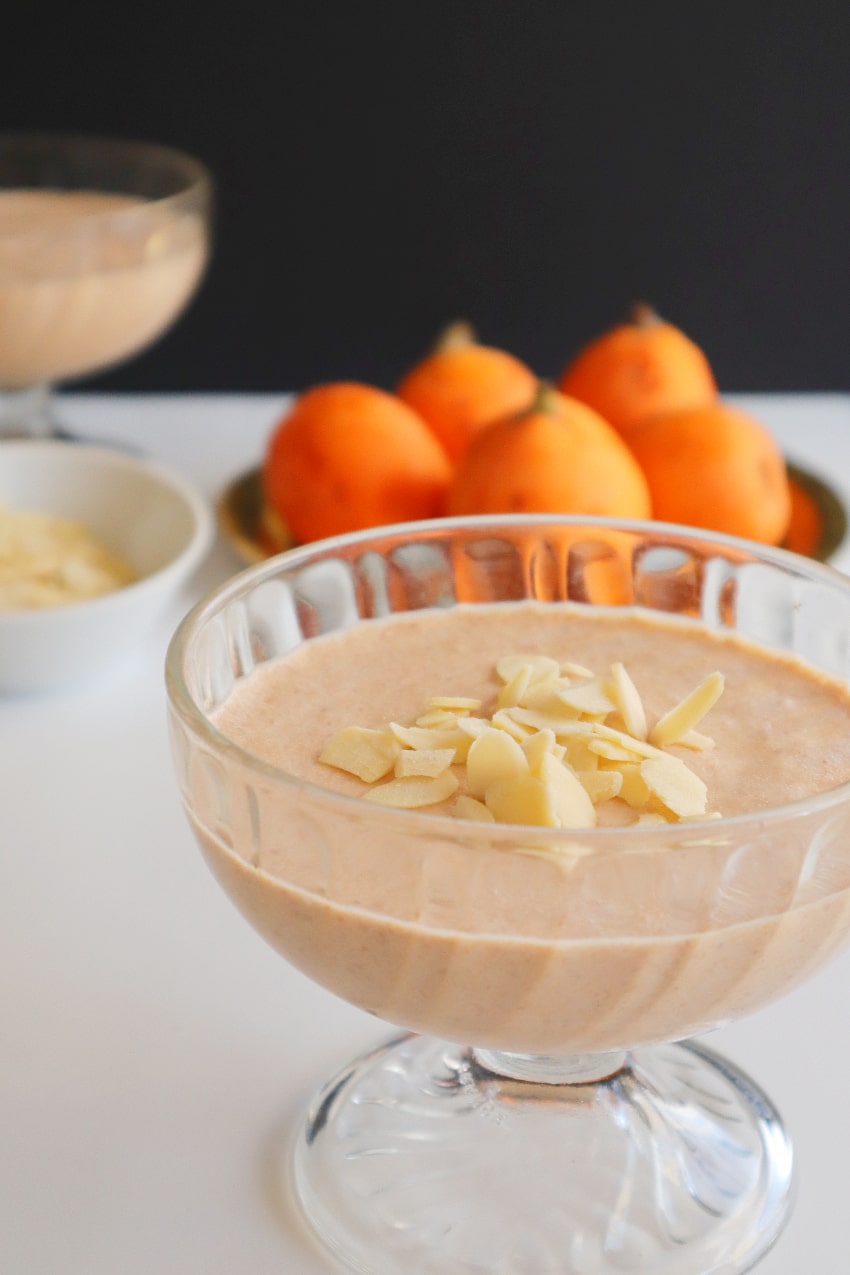 LOQUAT AND CONDENSED MILK MOUSSE - from my orchid kitchen