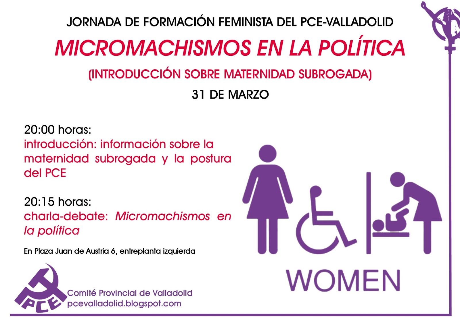 pcevalladolid: Jornada de formación "Micromachismos en la política"