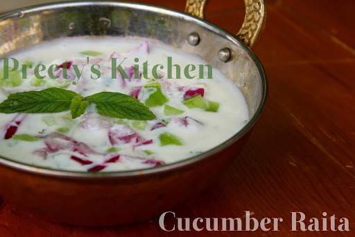 Preety's Kitchen: Refreshing Cucumber Raita Recipe