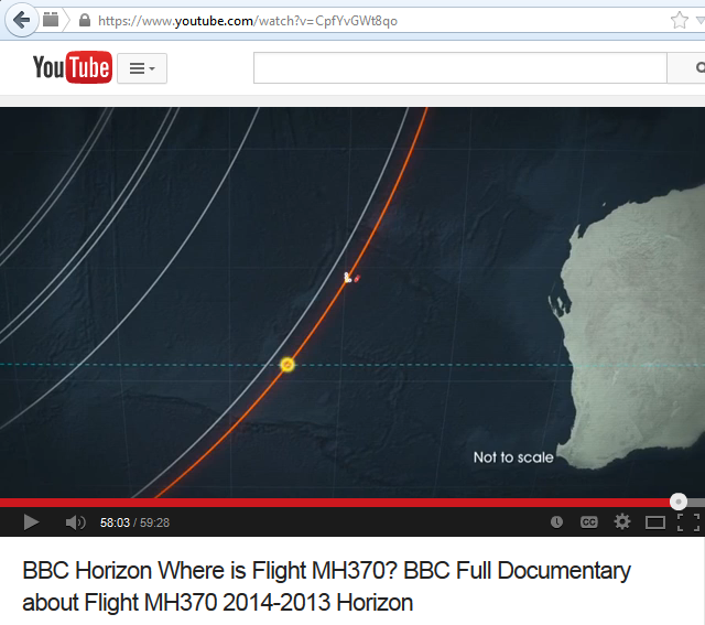 Where is MH370?: Inmarsat's "hotspot" location (BBC Horizon programme)