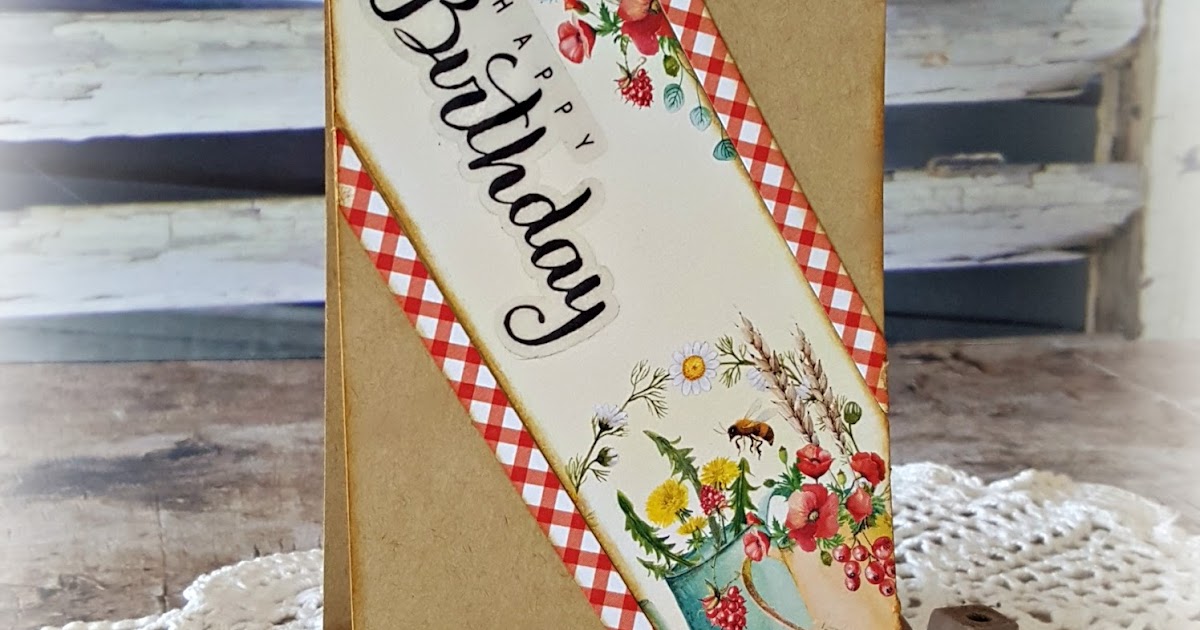 Creation with love: A countryside style birthday card