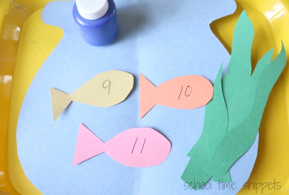 Counting Bubbles Preschool Fish Theme Fingerprint Activity | School ...