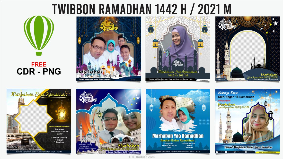 Desain Twibbon Ramadhan 1442H Siap EDIT Format CorelDraw (Free CDR ...