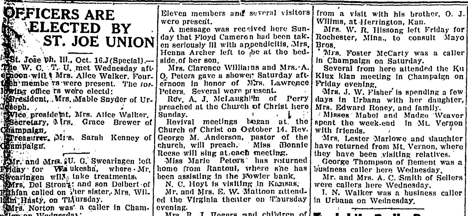 C-U Klan Information: St. Joseph Klan and Rev. Bream