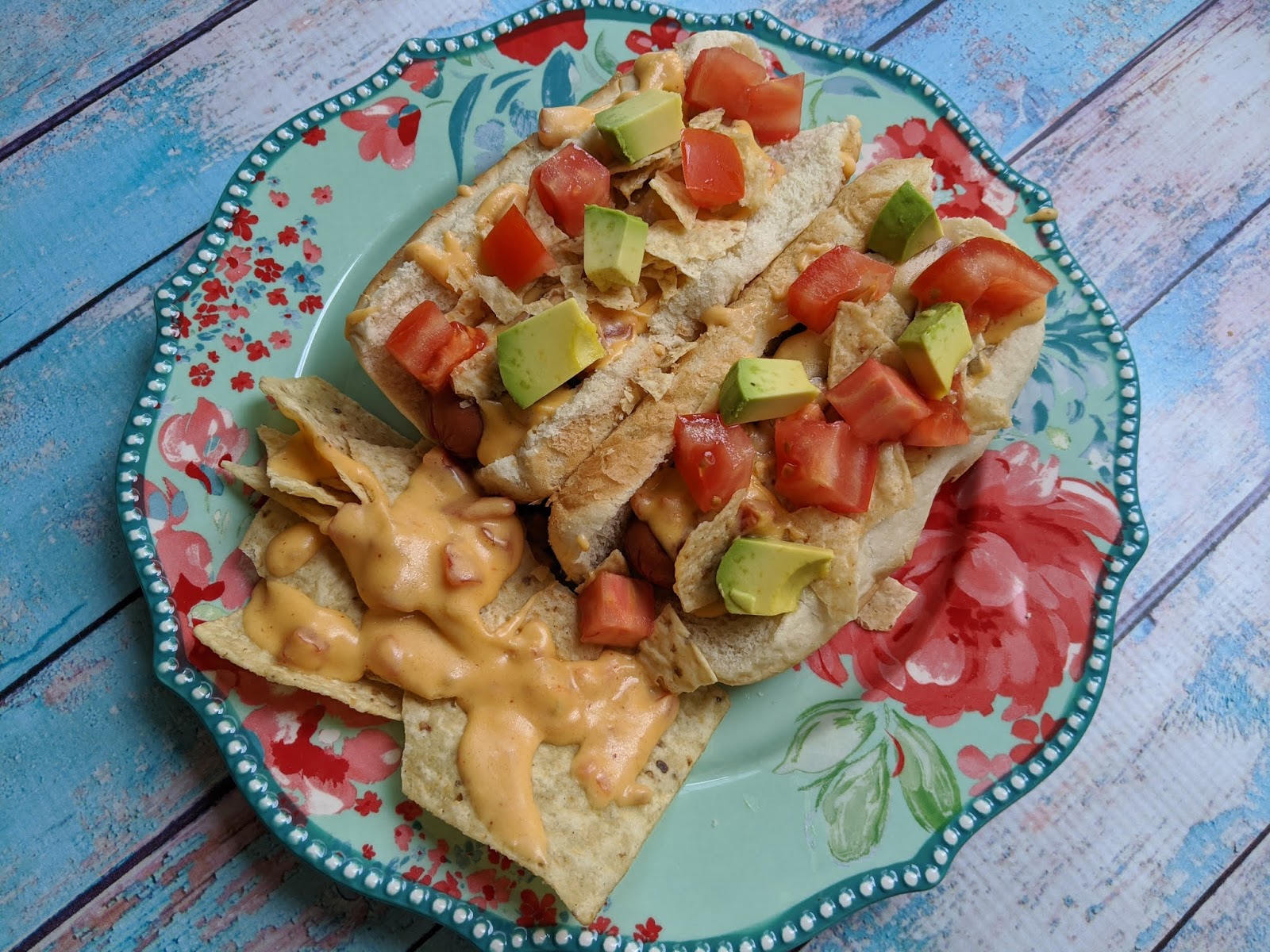 Nacho Dogs with Homemade Cheese Sauce