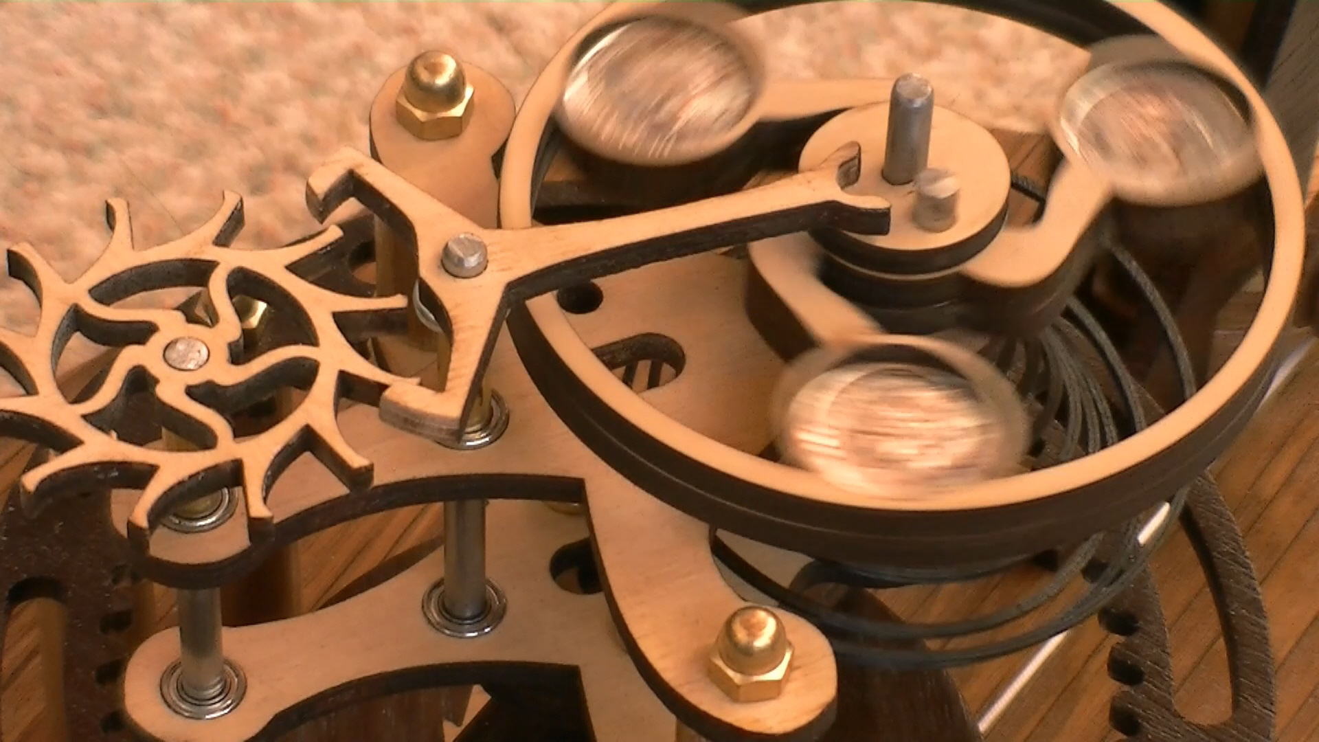 Wooden Clock Spot: Flying Tourbillon Demo