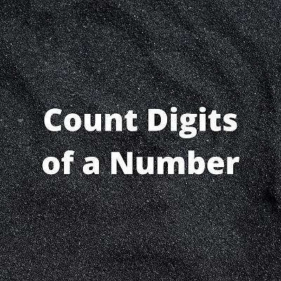 Count Digits of a Number | Write a program in Java to count the digits ...