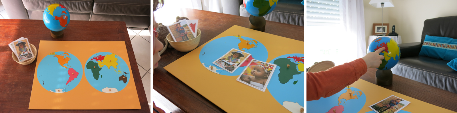 2 louveteaux homeschoolers: Premières notions de géographie : nos activités