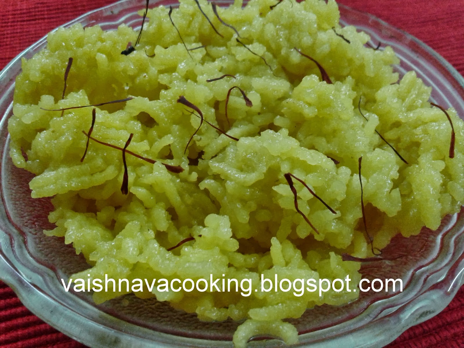 MY SATVIK KITCHEN: SWEET YELLOW RICE