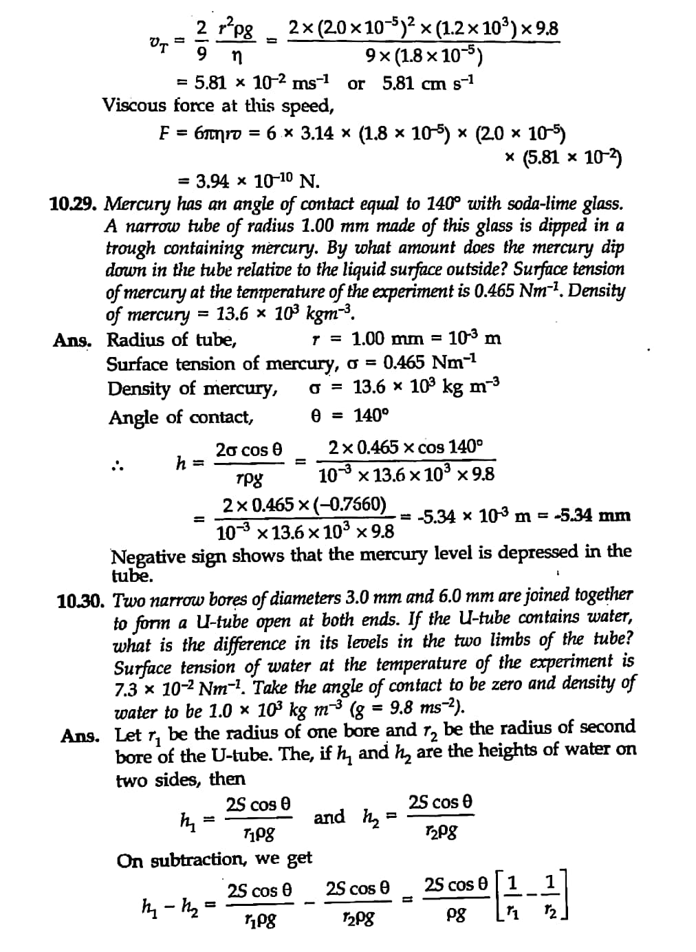 Mechanical properties of fluids class 11 physics - Studypur