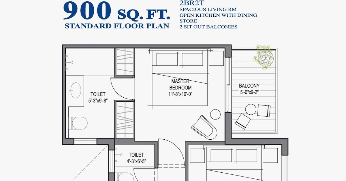 900 Sq Ft House Plans - Bathroom and Garden