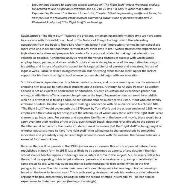 Rhetorical Essay Example ~ Resume Letter