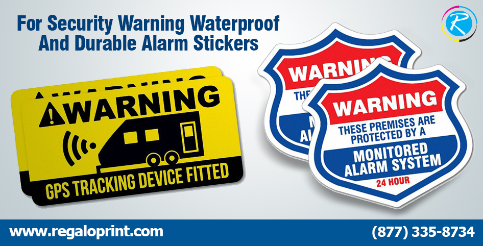 For Security Warning Waterproof and Durable Alarm Stickers