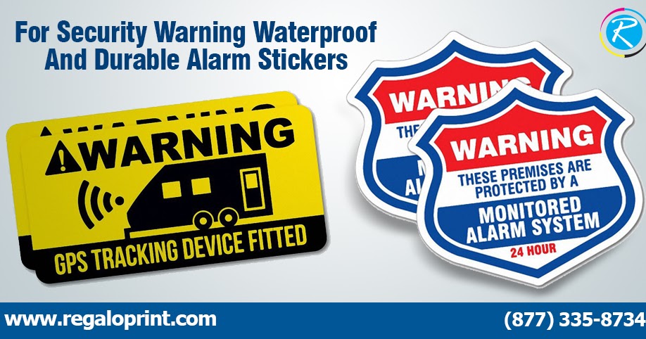 For Security Warning Waterproof and Durable Alarm Stickers