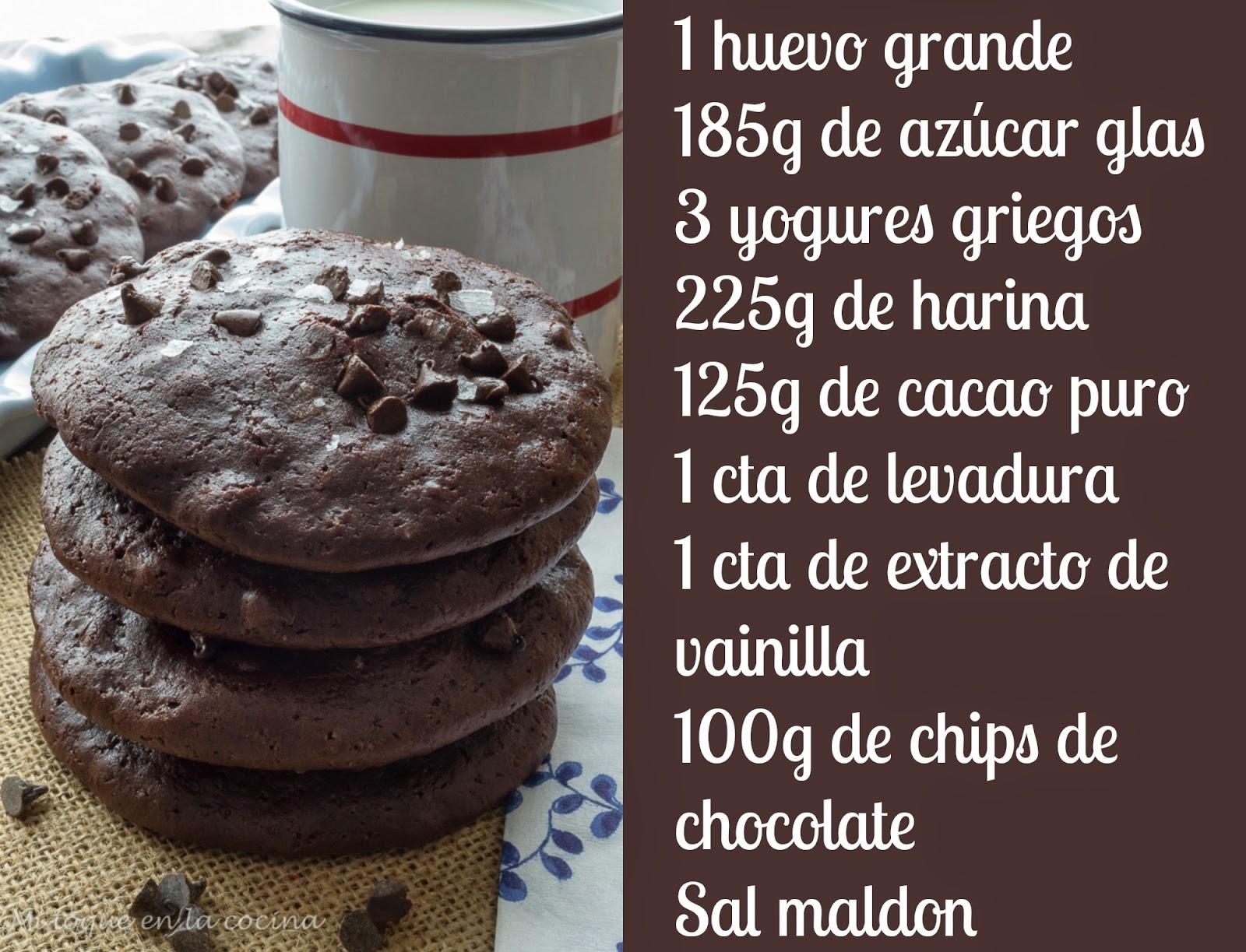 Mi toque en la cocina: Galletas fudge de chocolate y yogur griego