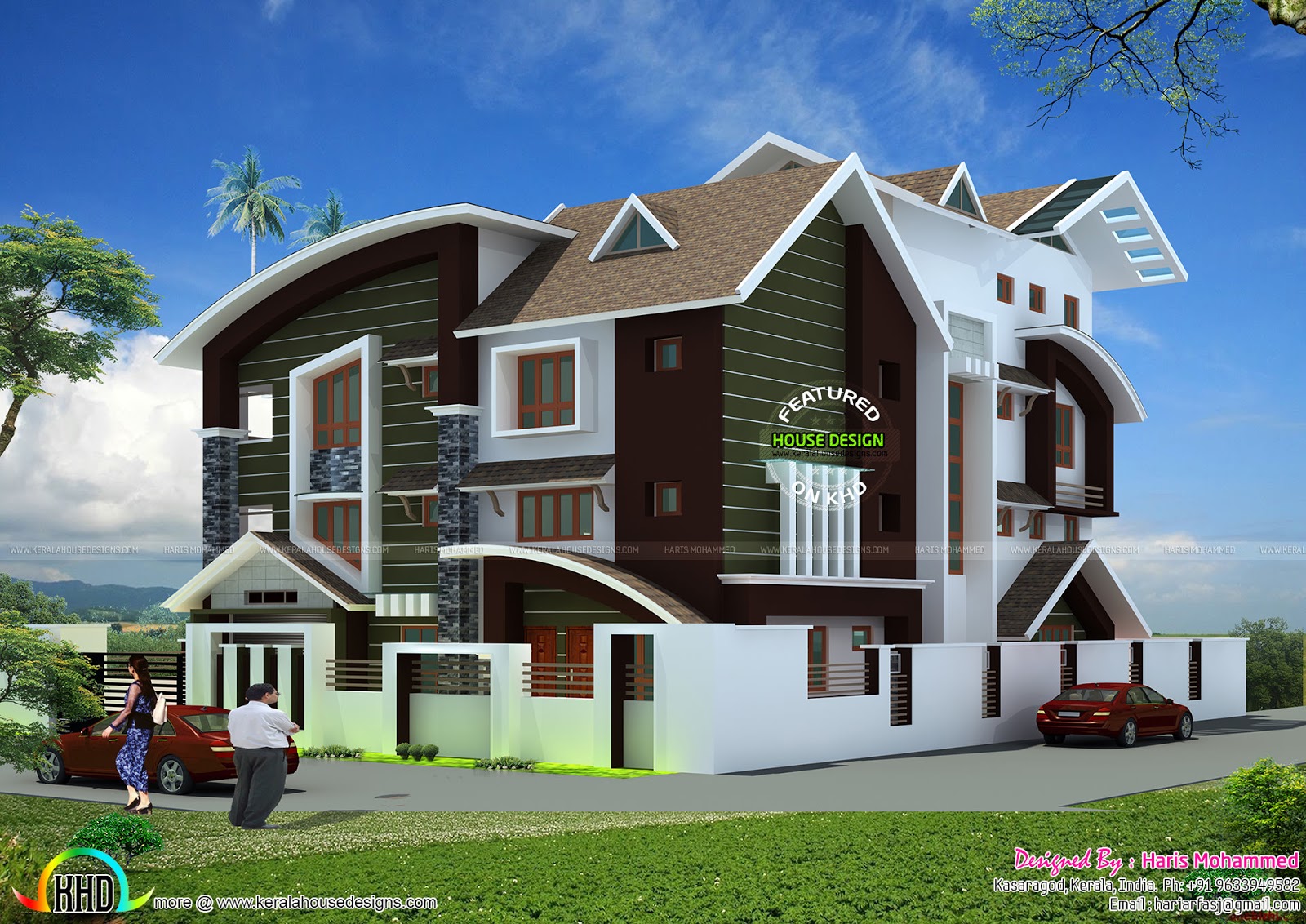 5 bedroom modern mix house in 840 sq-M - Kerala Home Design and Floor ...