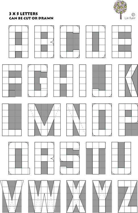 Limetrees Studio: 3X5 cut letters