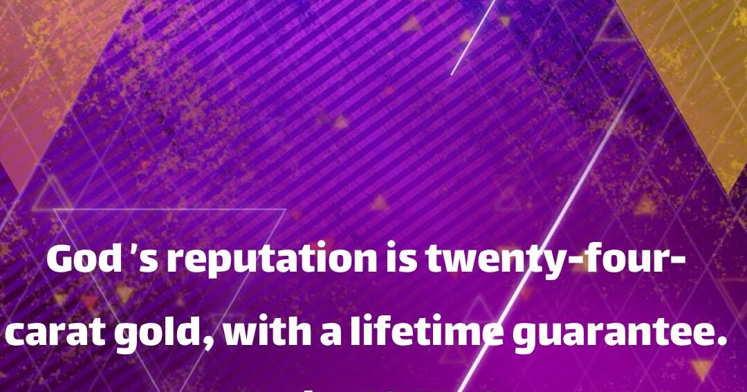 God's reputation