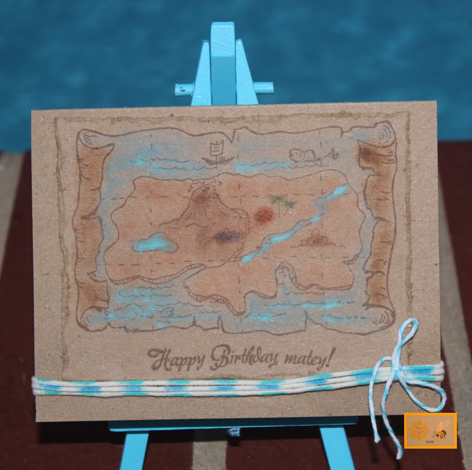 Created by Sunshine HoneyBee: Treasure Map Birthday Card