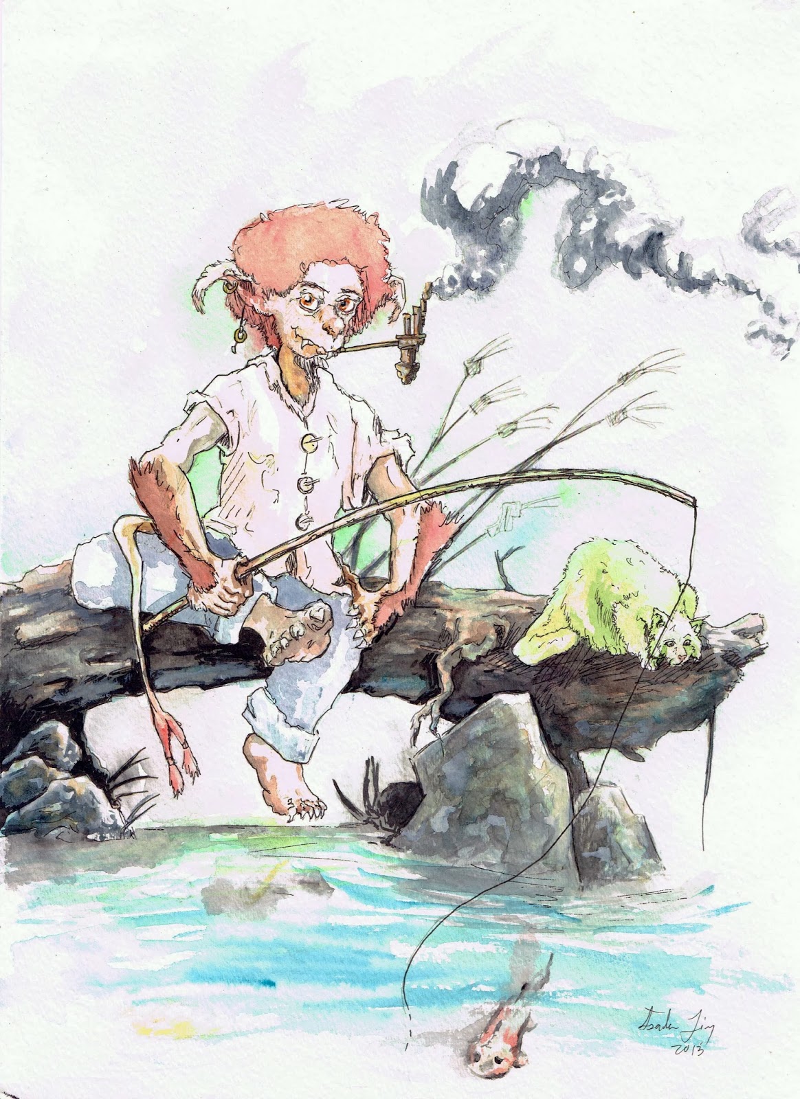 Isadora Jimenez: Gone fishing- finished piece