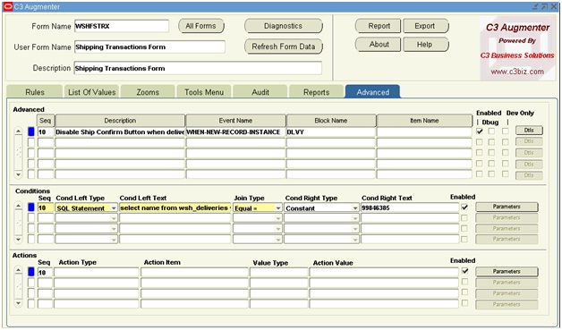 Oracle Apps Technical Concepts: Form Personalization using C3 Augument ...