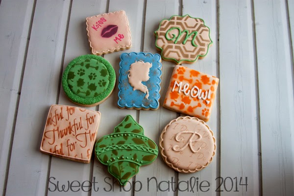 Sweet Shop Natalie: CookieCon 2014 Artfully Designed stenciled cookies