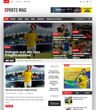 Sports Mag Blogger Template