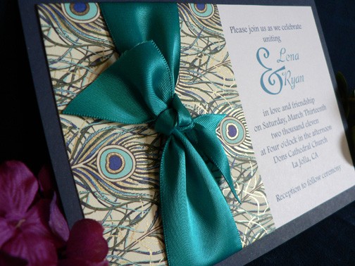 Great Ideas for the Busy Little Bride: Peacock Themed Wedding Invitations