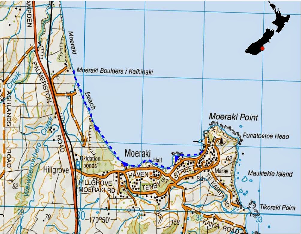 Premier Auto-Stoppeurs et Les Moeraki Boulders, Île du Sud, Nouvelle ...