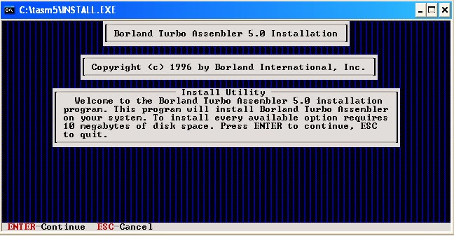 Cara Install Turbo Assembler v5.0