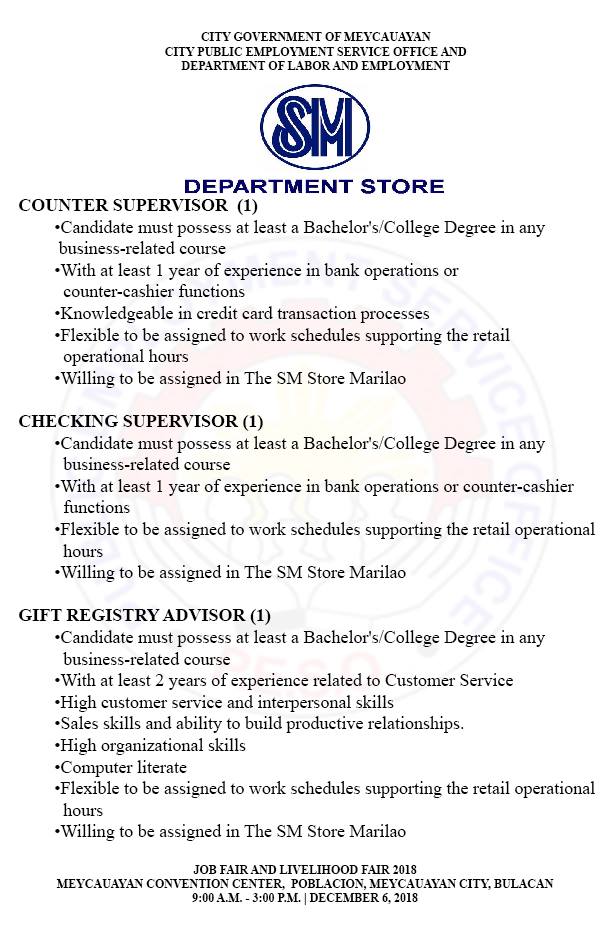 JOB BOARD SM Department Store job-board-sm-department-store