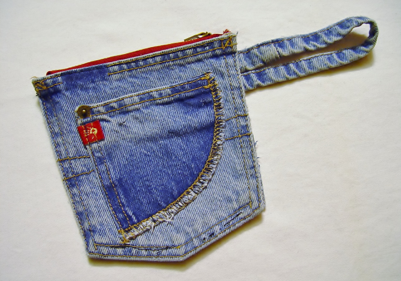 Nuckin' Futs Knitter: Recycled Denim Pouch