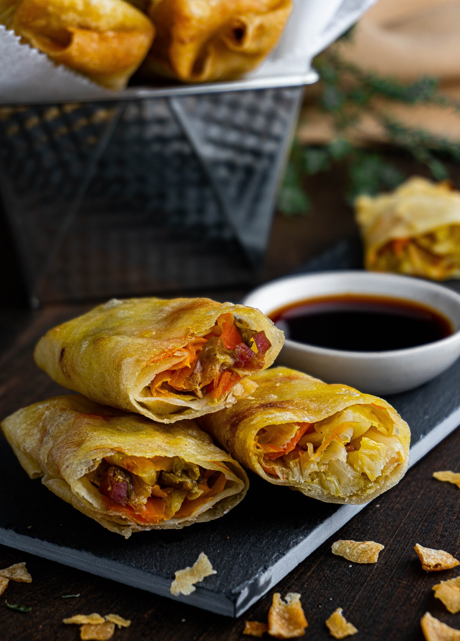 Crepes primavera de legumes