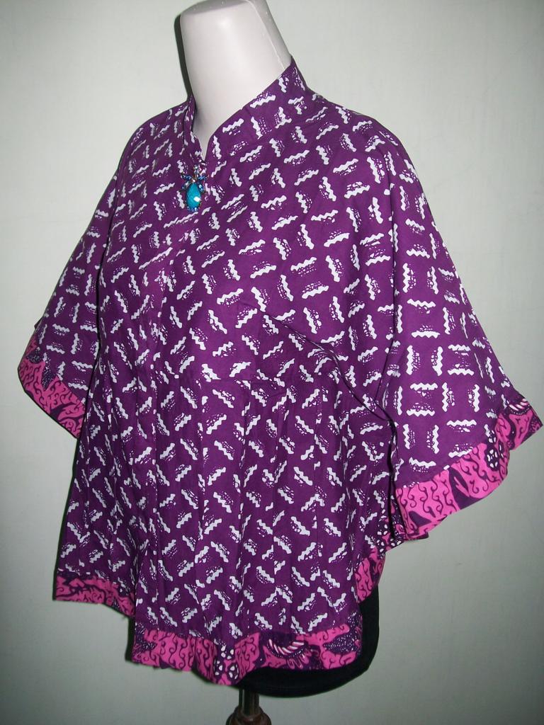 Blus Batik Wanita Modern Kelelawar / Kipas Bahan Katun Halus (BKP001)