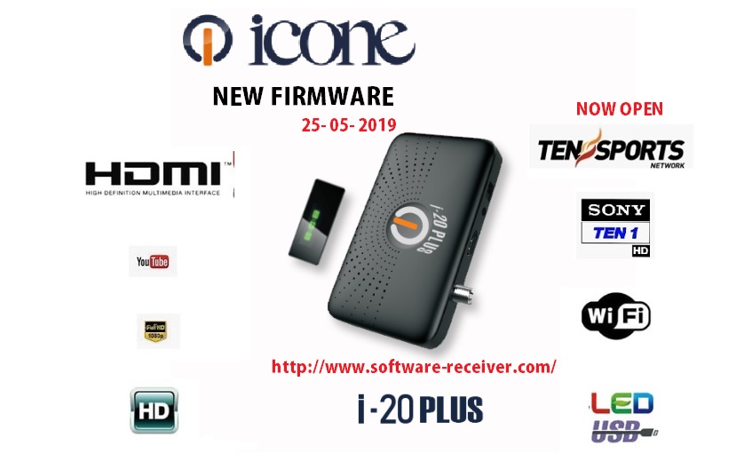 NEW SOFTWARE ICONE I20 plus HD - UPDATE 2019 - Software Receiver
